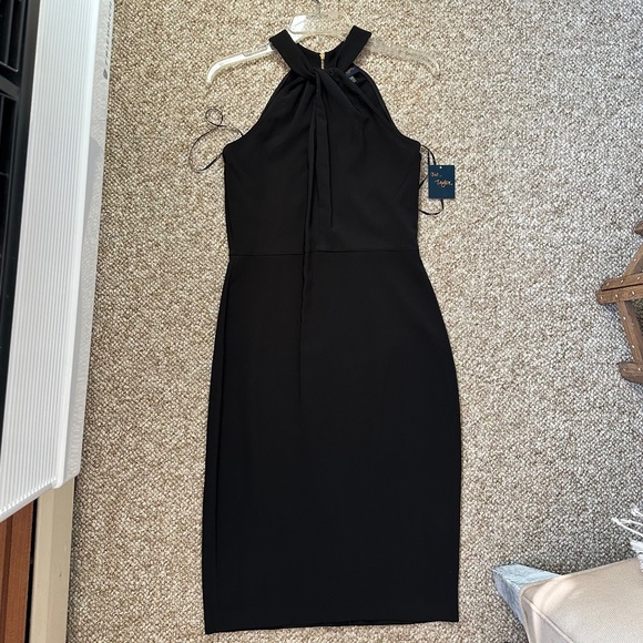 Just...Taylor | Dresses | Bnwt Just Taylor Black Halter Neck Cocktail ...
